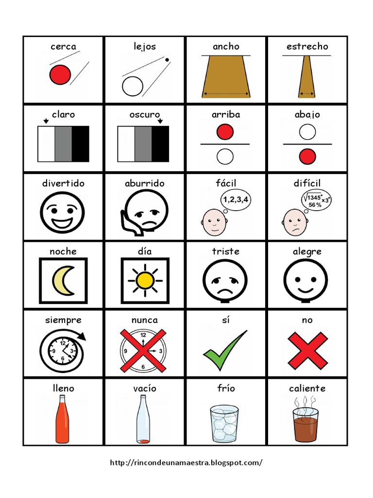 El memory de los antónimos | PDF