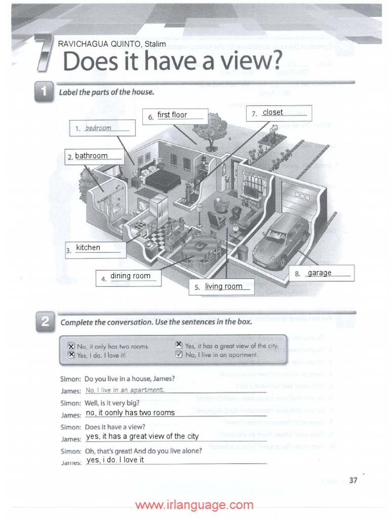 Workbook Unit 7 | PDF | Kitchen | Bedroom