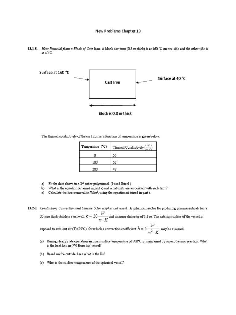 New-Problems-Chapter-13 Conduction | PDF | Thermal Conduction | Heat ...
