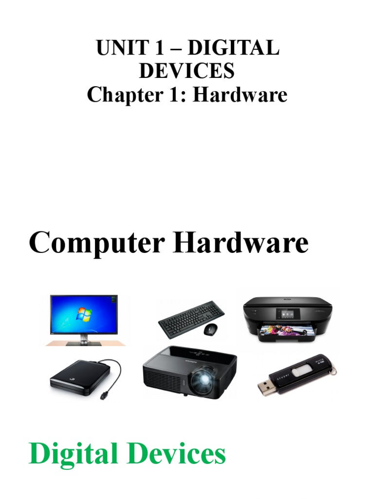UNIT 1 - Digital Devices | PDF | Computer Data Storage | Random Access ...