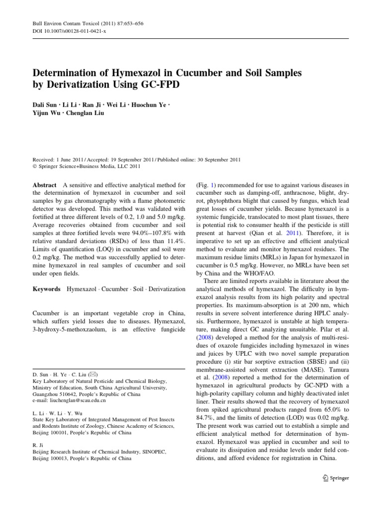 HYMEXAZOLE | PDF | Detection Limit | Solution