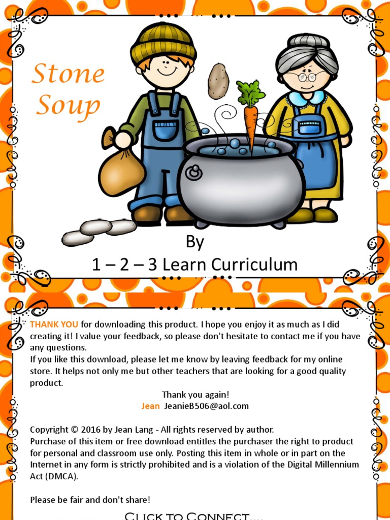 Stone Soup: by 1 - 2 - 3 Learn Curriculum | PDF | Foods | Soup