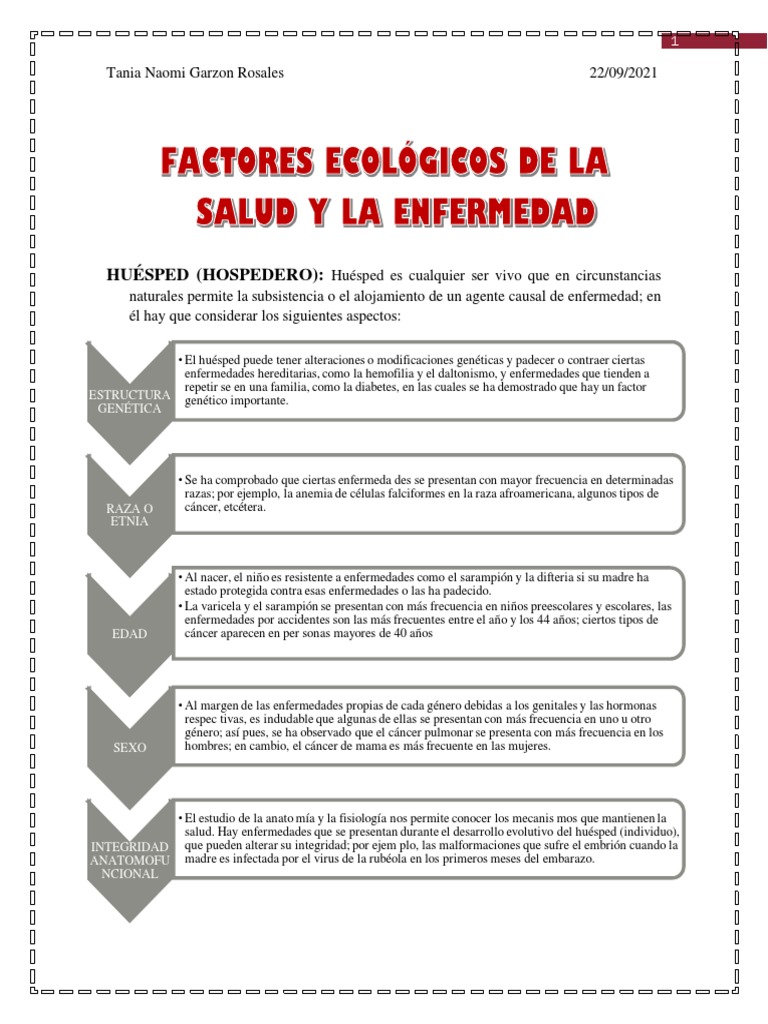MAPA FACTORES ECOLÓGICOS DE SALUD Y ENFERMEDAD Completo | PDF | Las ...