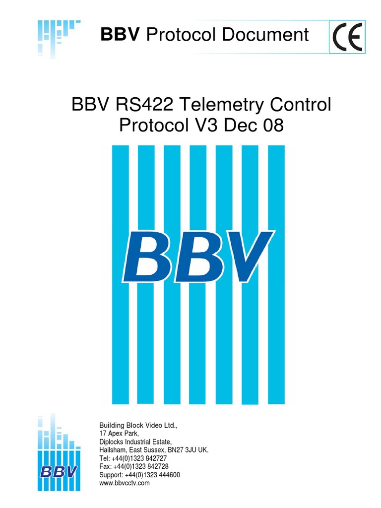BBV RS422 Telemetry Control Protocol V3 Dec 08 | PDF | Byte | Duplex ...