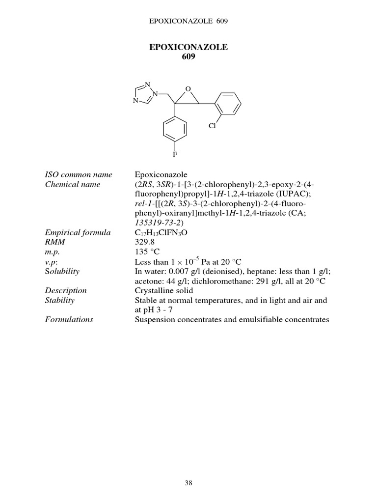 Epoxiconazole | PDF | Gas Chromatography | Chemistry