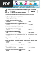 ? Soal IPAS Kelas 1 SD Semester 1 Kurikulum Merdeka | PDF