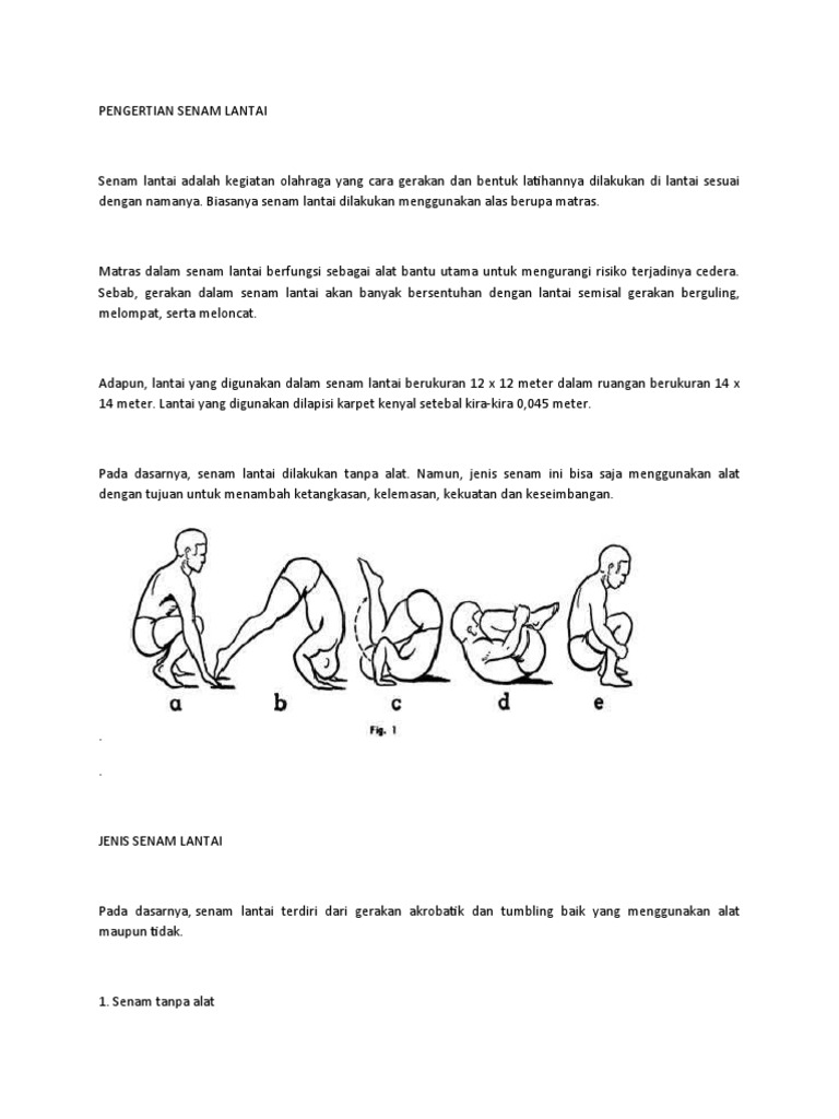Pengertian Senam Lantai | PDF