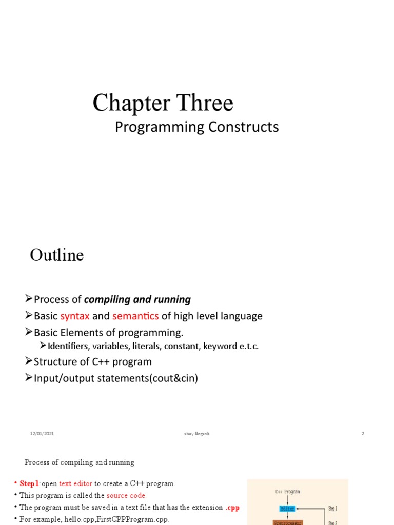 Chapter Three Programming Constructs Pdf Variable Computer Science Data Type