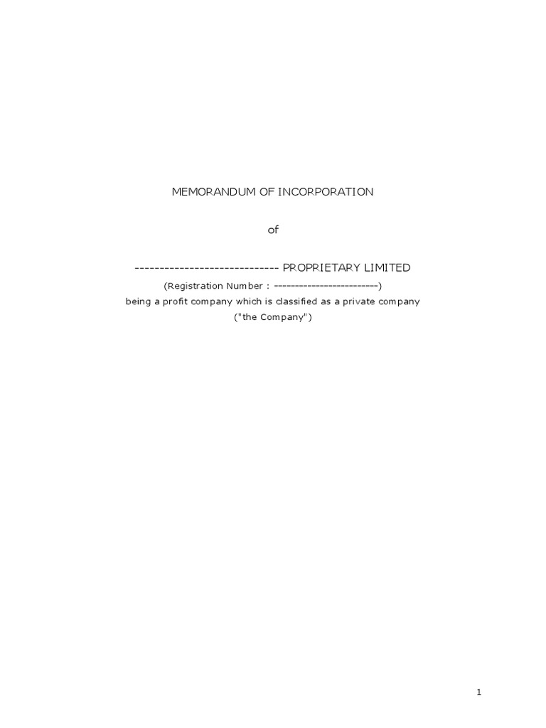 MOI Comprehensive Draft | PDF | Securities (Finance) | Proxy Voting