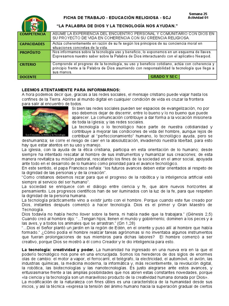 FICHA DE APRENDIZAJE - EXP 7 para El Estudiantes 2º ABCD S-25 | PDF ...