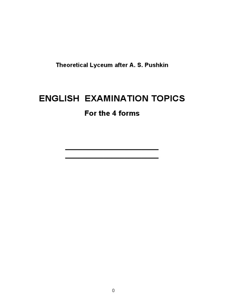 English Topics | PDF
