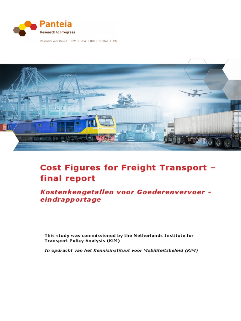 Cost Figures For Freight Transport - Final Report | PDF