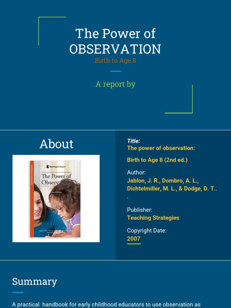The Power of Observation Book Review | PDF