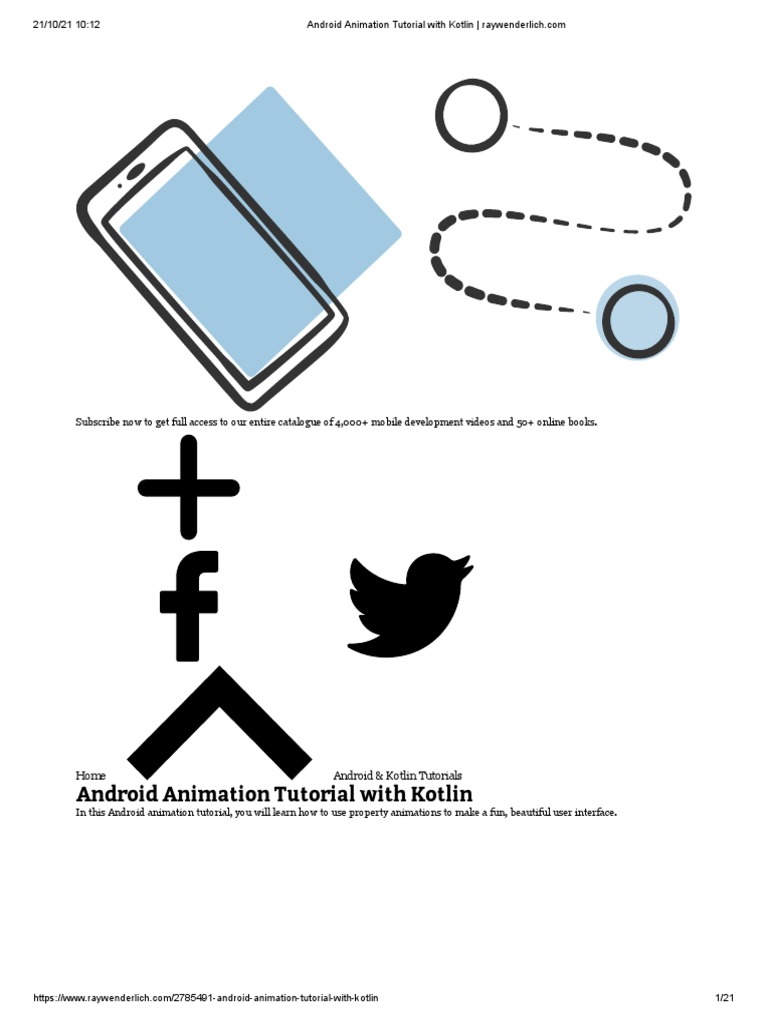 Android Animation Tutorial With Kotlin | PDF | Android (Operating System) | Xml