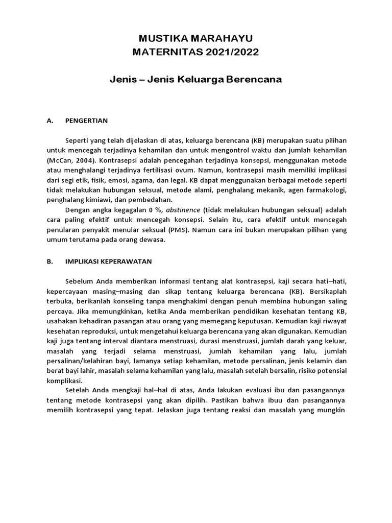 JENIS KB ALAMI | PDF