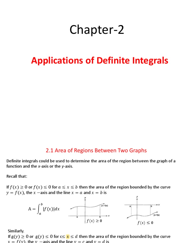 Area Between Curves Using Integrals | PDF | Cartesian Coordinate System ...