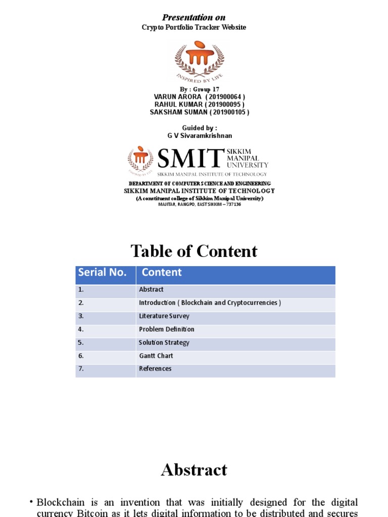 Mini Project Synopsis PPT Final | PDF | Cryptocurrency | Economies