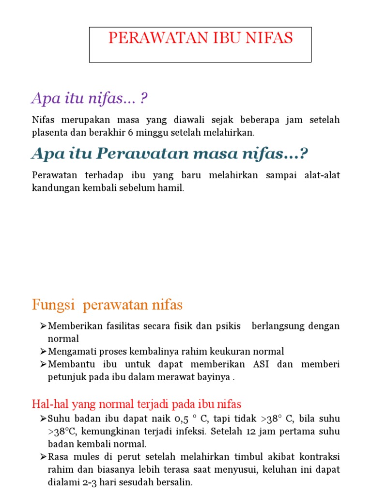 Lembar Balik Ibu Nifas | PDF