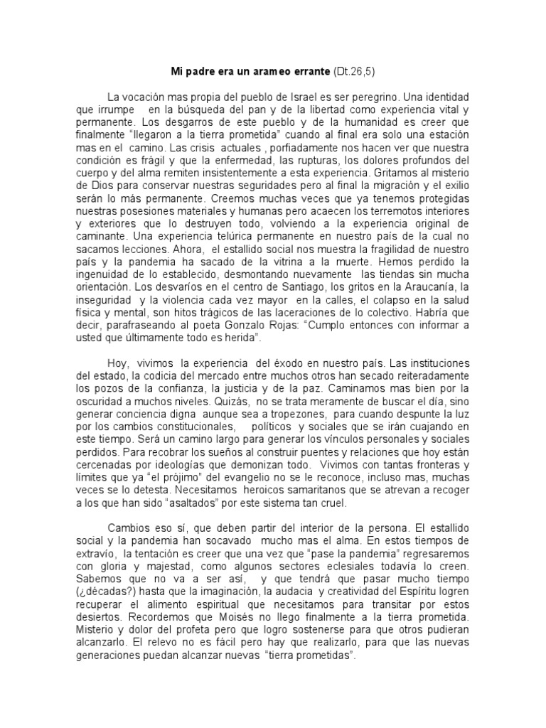 Mi Padre Era Un Arameo Errante | PDF