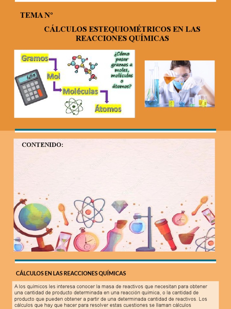 Calculos Estequiometricos | PDF | Estequiometría | Reacciones químicas