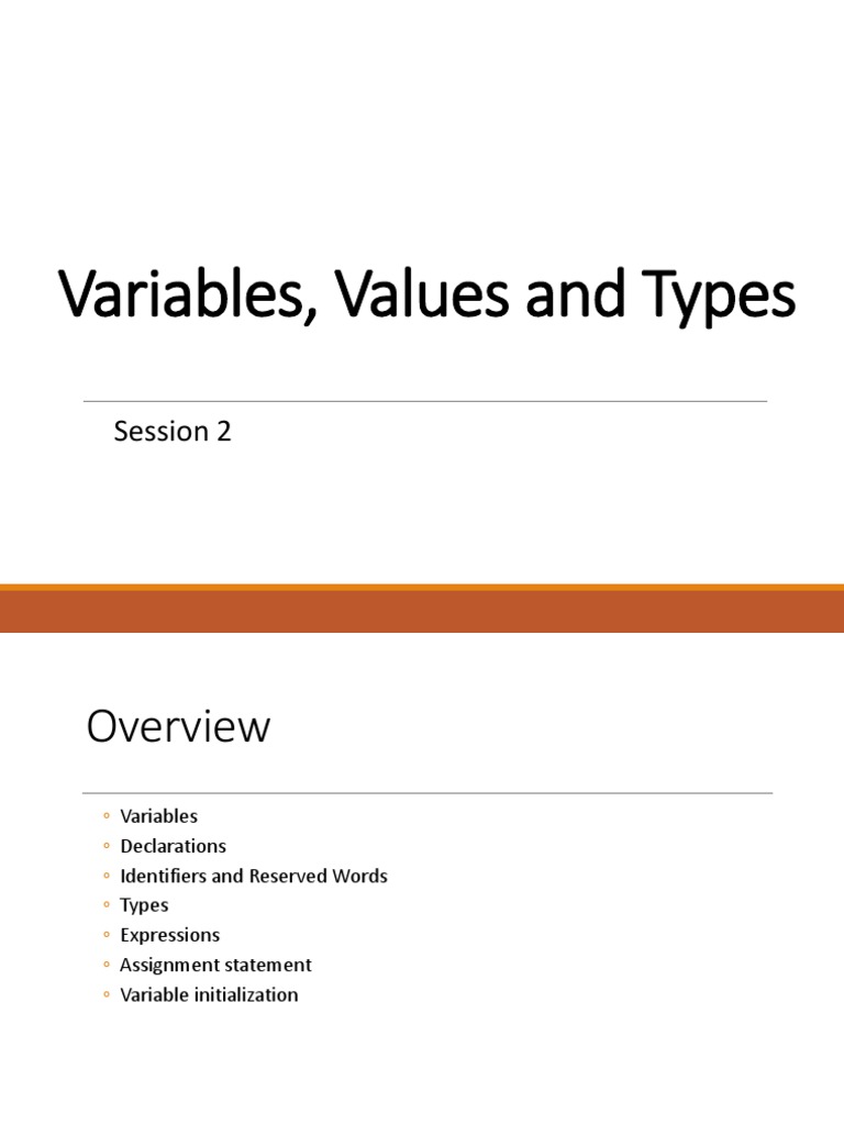 Session 2 Variables Values And Types 25102021 014736pm Pdf Integer Computer Science