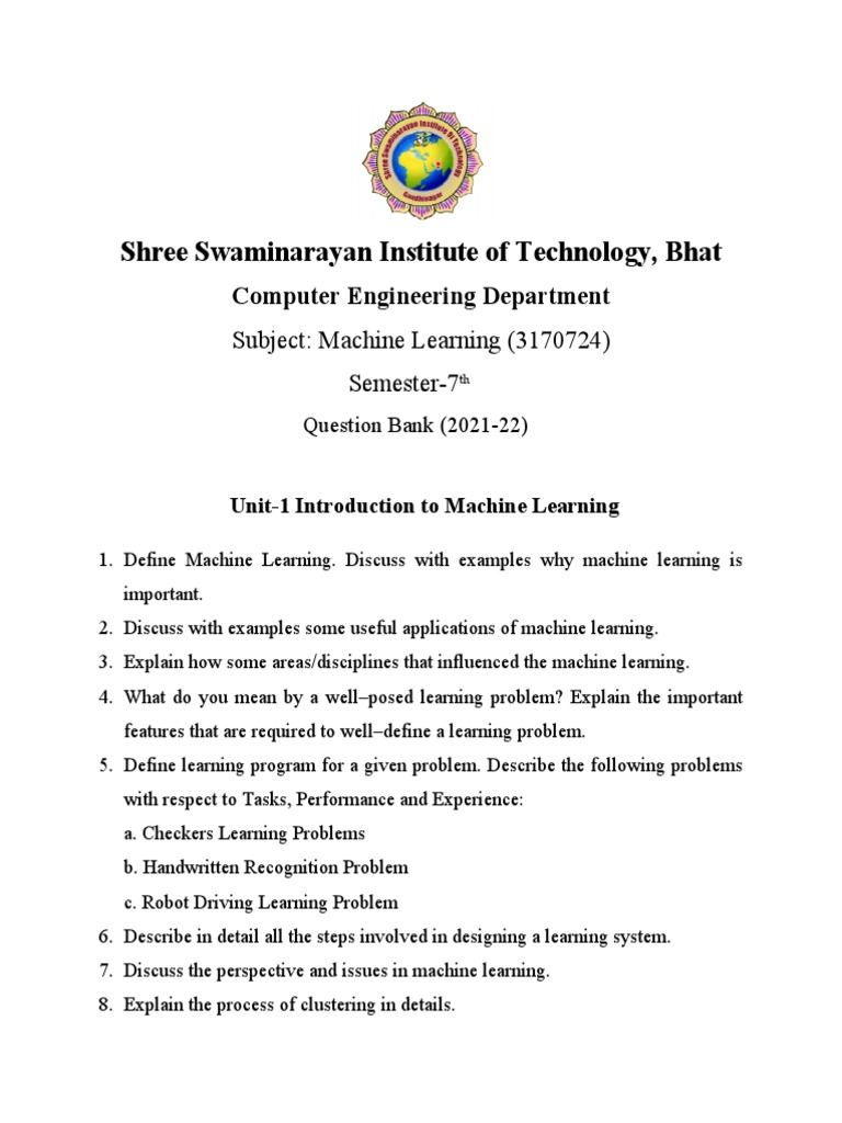Shree Swaminarayan Institute of Technology, Bhat: Computer Engineering ...