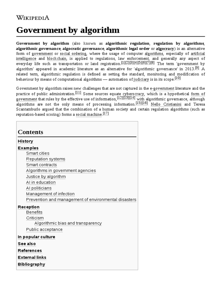 Government by Algorithm | PDF | Policy | Computing