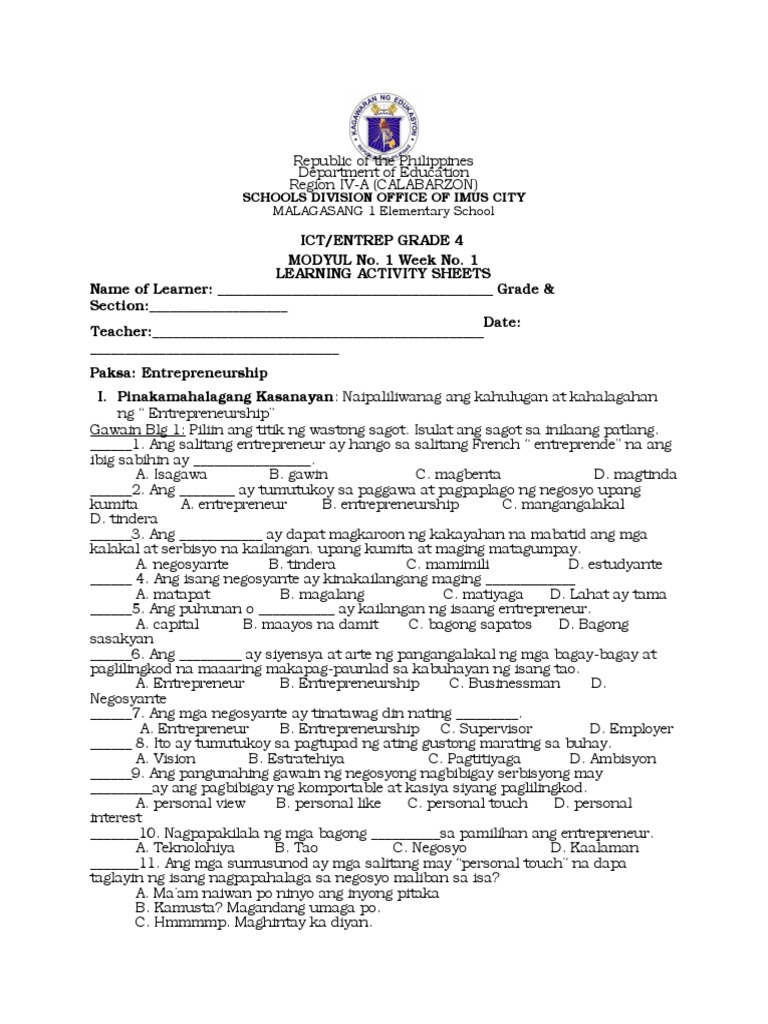 LAS Week 1 | PDF