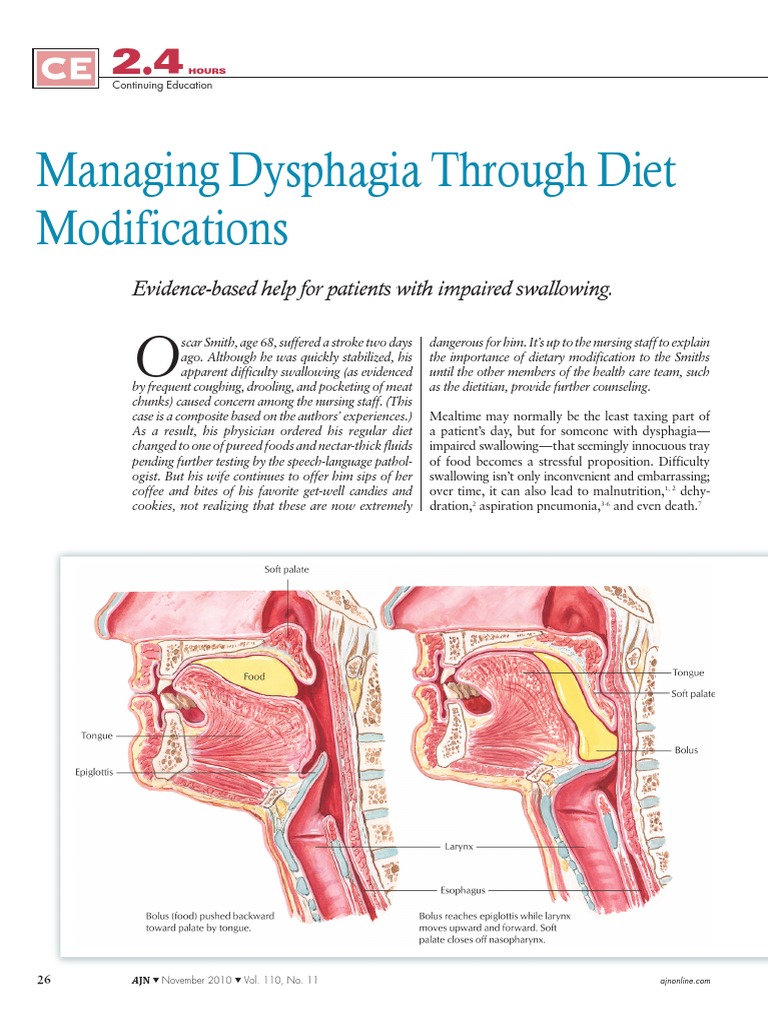Managing Dysphagia Through Diet Modifications: Evidence-Based Help For ...
