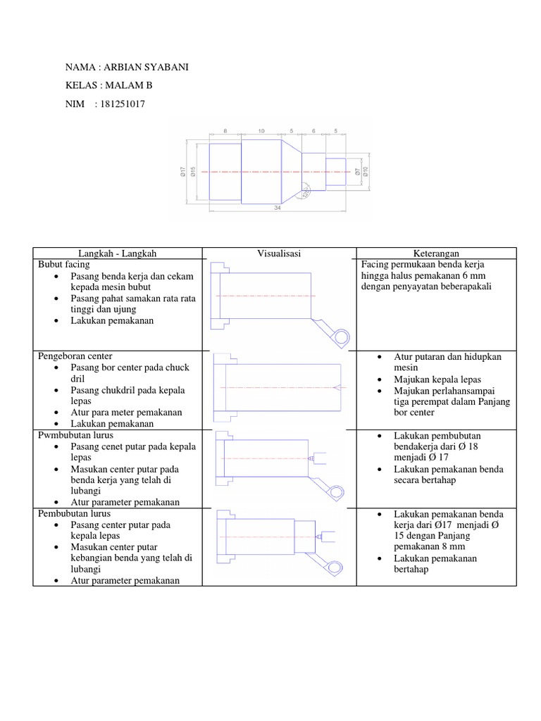 Op Mesin Bubut Arbian Syabani | PDF