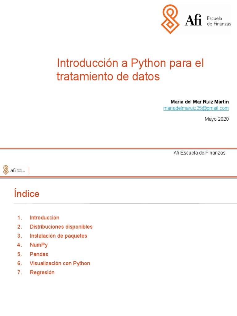 Python Tratamiento Datos | PDF | Python (lenguaje de programación ...