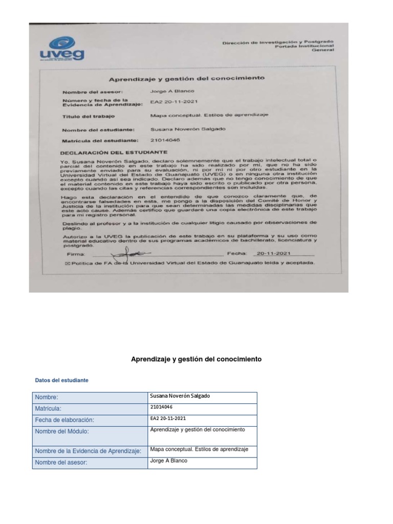 Noveron Susana Mapa | PDF | Aprendizaje | Ciencia cognitiva
