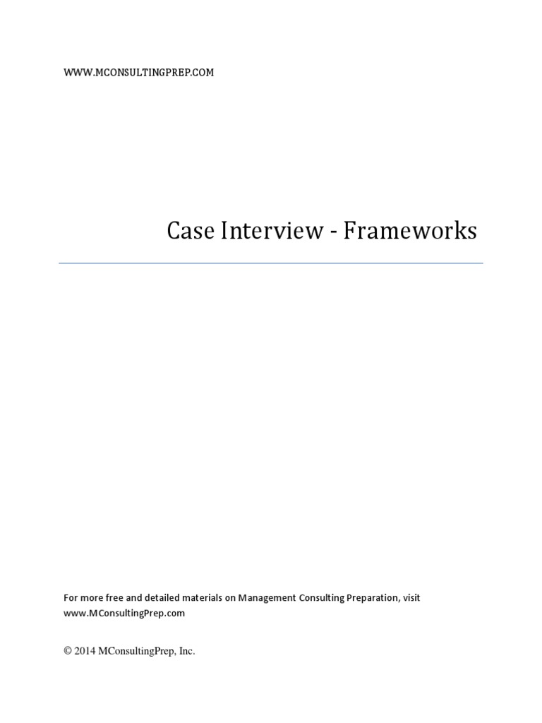 Case Interview Framework Dictionary MCP | PDF | Mergers And Acquisitions | Value Chain