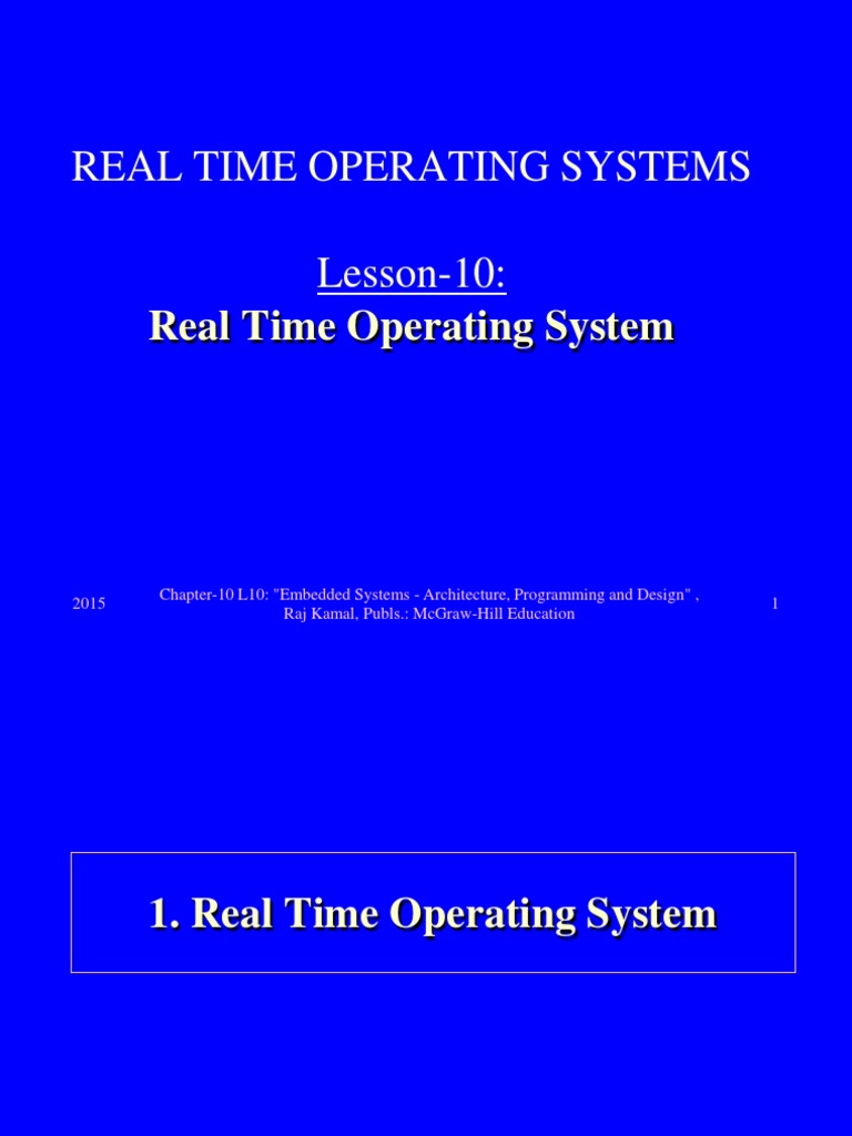 Chap 10Lesson10Emsys3ERTOSIntroduction | PDF | Embedded System ...