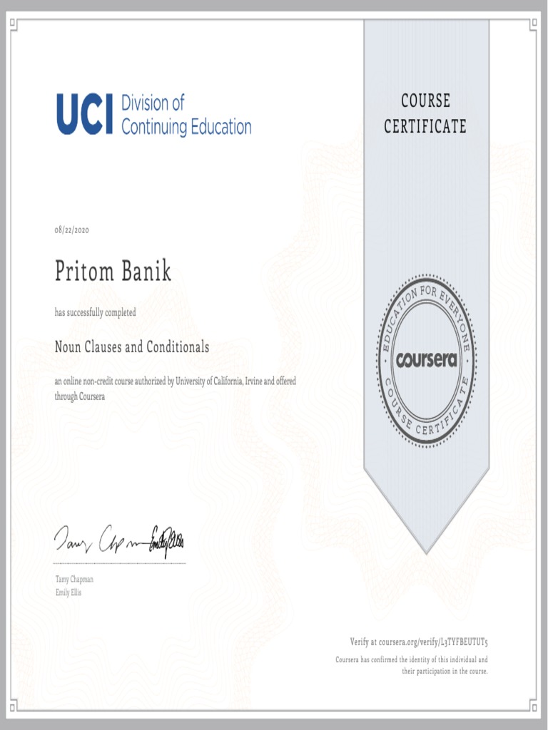 Coursera Certificate | Download Free PDF | Human Communication ...