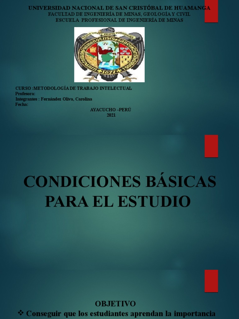 Condiciones Basicas Del Estudio | PDF | Ciencias del comportamiento | Cognición