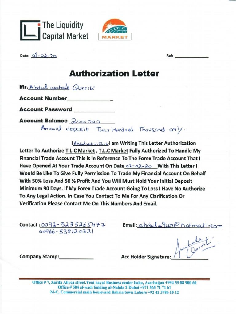 Authorization Letter | PDF