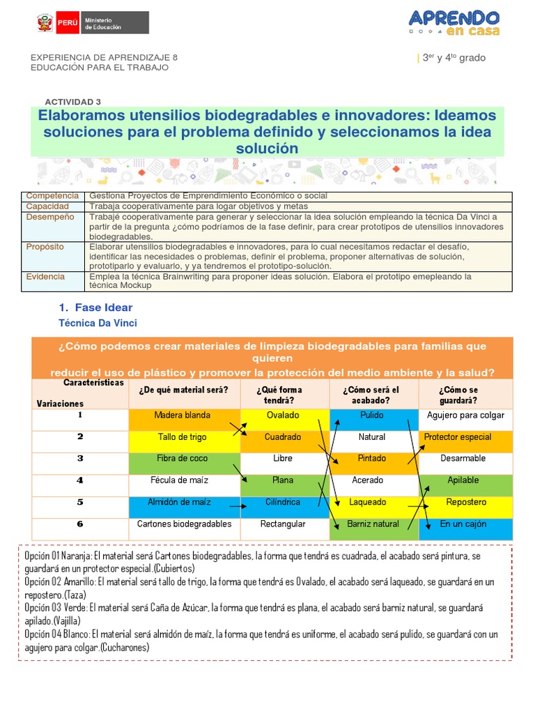 EPT 3,4 Exp8 Act03 Idear | PDF | Crecimiento personal y profesional