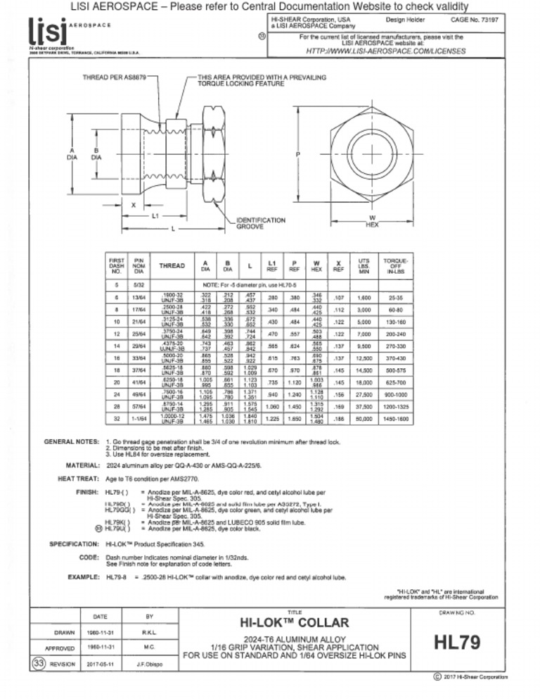 Hi-Loktm Collar: LISI AEROSPACE Website at | PDF | Industrial Processes ...