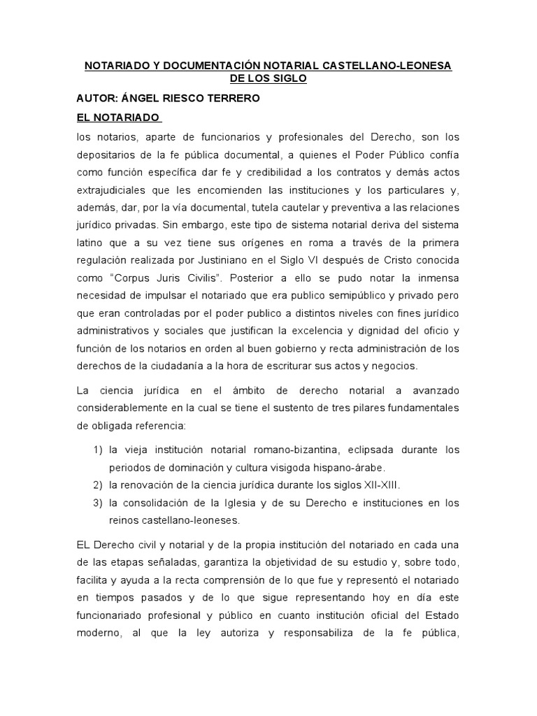 Notariado y Documentación Notarial Castellano | PDF | Justicia | Crimen ...