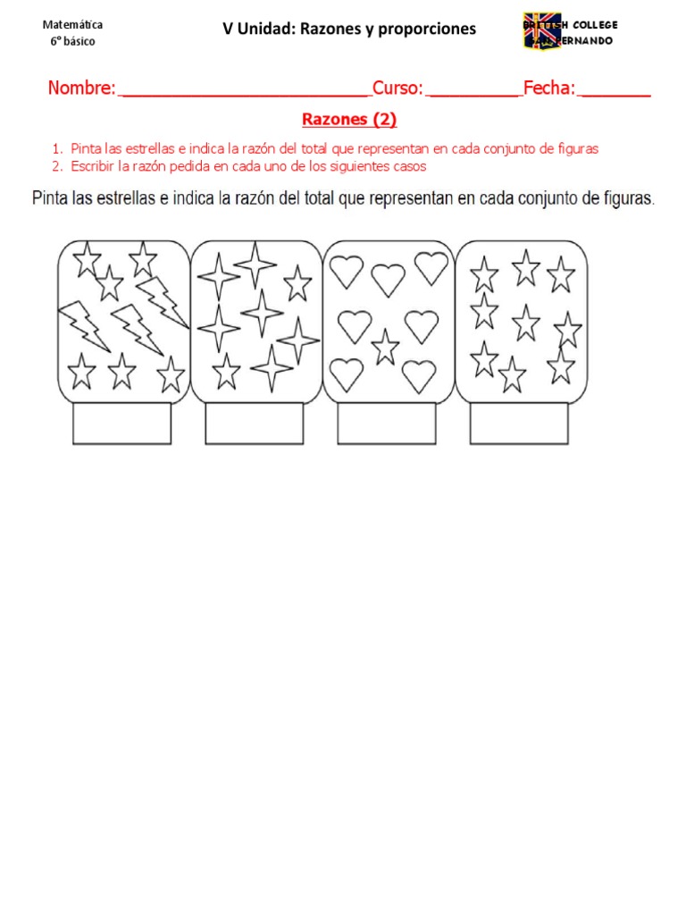 Razones y Proporciones 6° Básico | PDF