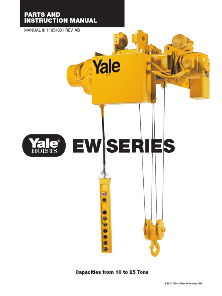 Yale EW Series WR Manual 2016 October 11740424 Rev AA | PDF