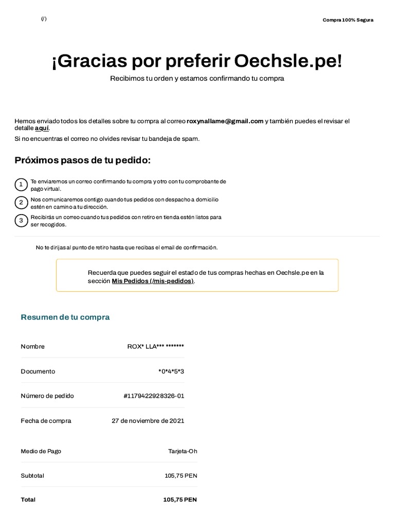 Boleta Compra Oechsle | PDF