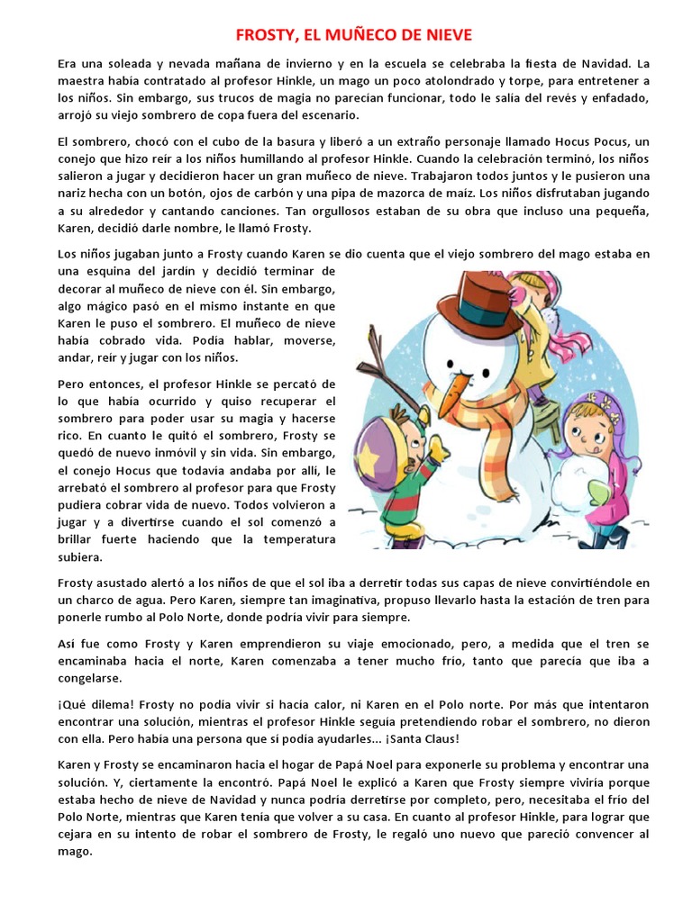 Frosty, El Muñeco de Nieve | PDF | Papá Noel | Nieve