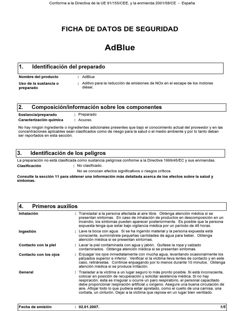Adblue | PDF | Agua | Contaminación