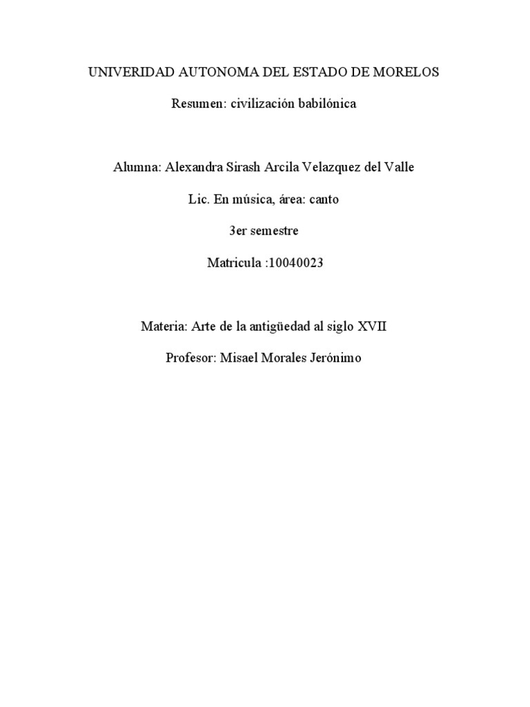 Civilización Babilónica: Historia y Cultura | PDF | Historia