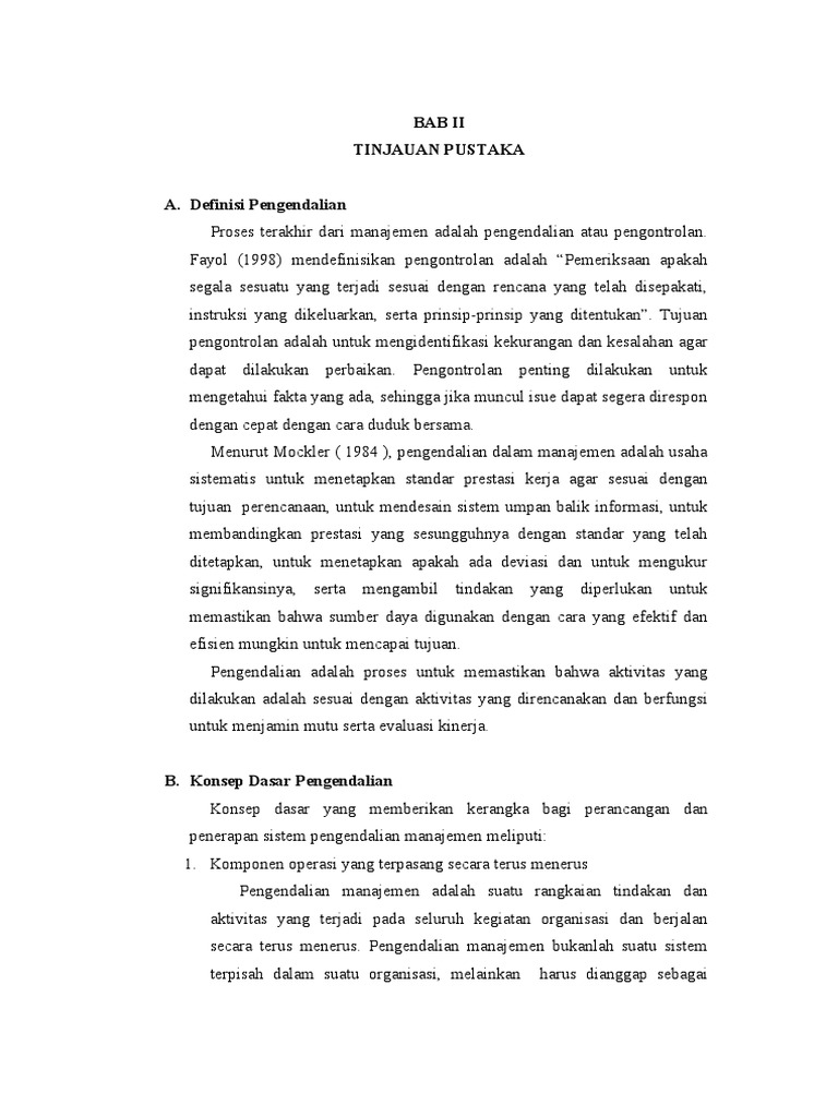 BAB II Pengendalian | PDF