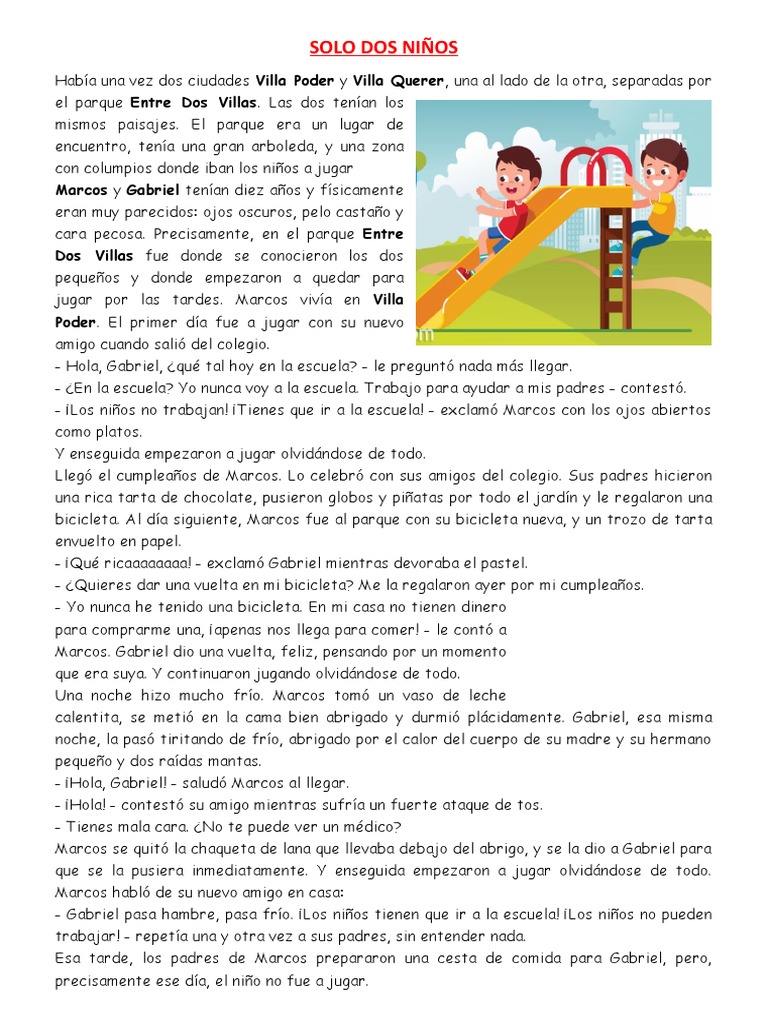 Cuento Infantil Sobre Los Derechos De Los Niños Pdf Cumpleaños