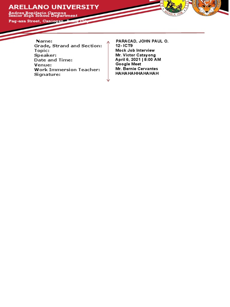 Narrative Report and Documentation 1 Sir | PDF | Job Interview ...