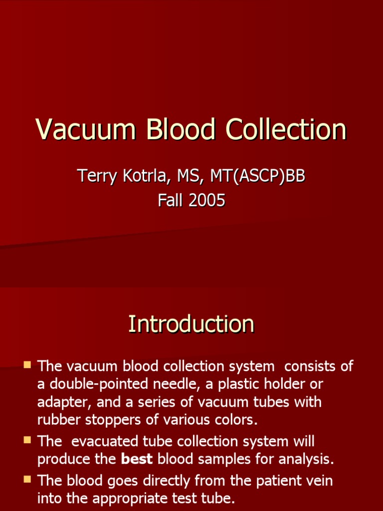 PH B Vacuum Blood Collection | PDF | Blood Plasma | Tissue (Biology)